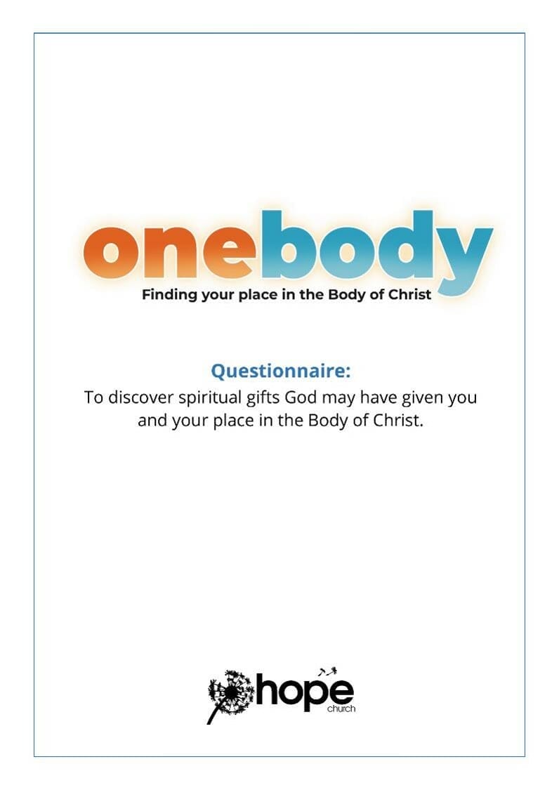 Questionnaire – Hope Church, Corby