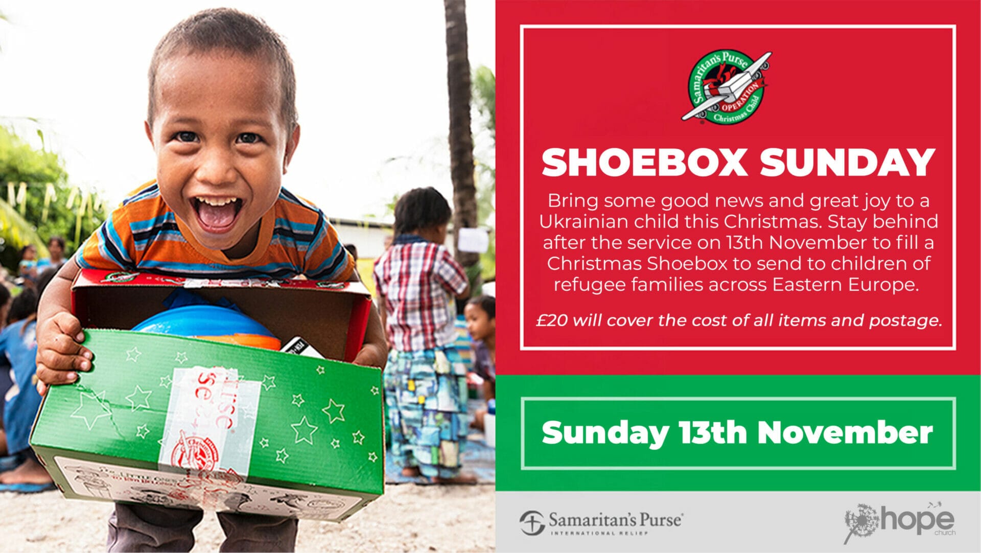 Hope Shoebox Sunday – Hope Church, Corby
