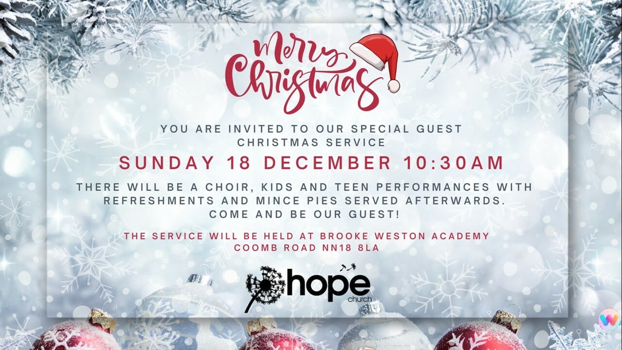Christmas Outreach Poster – Hope Church, Corby